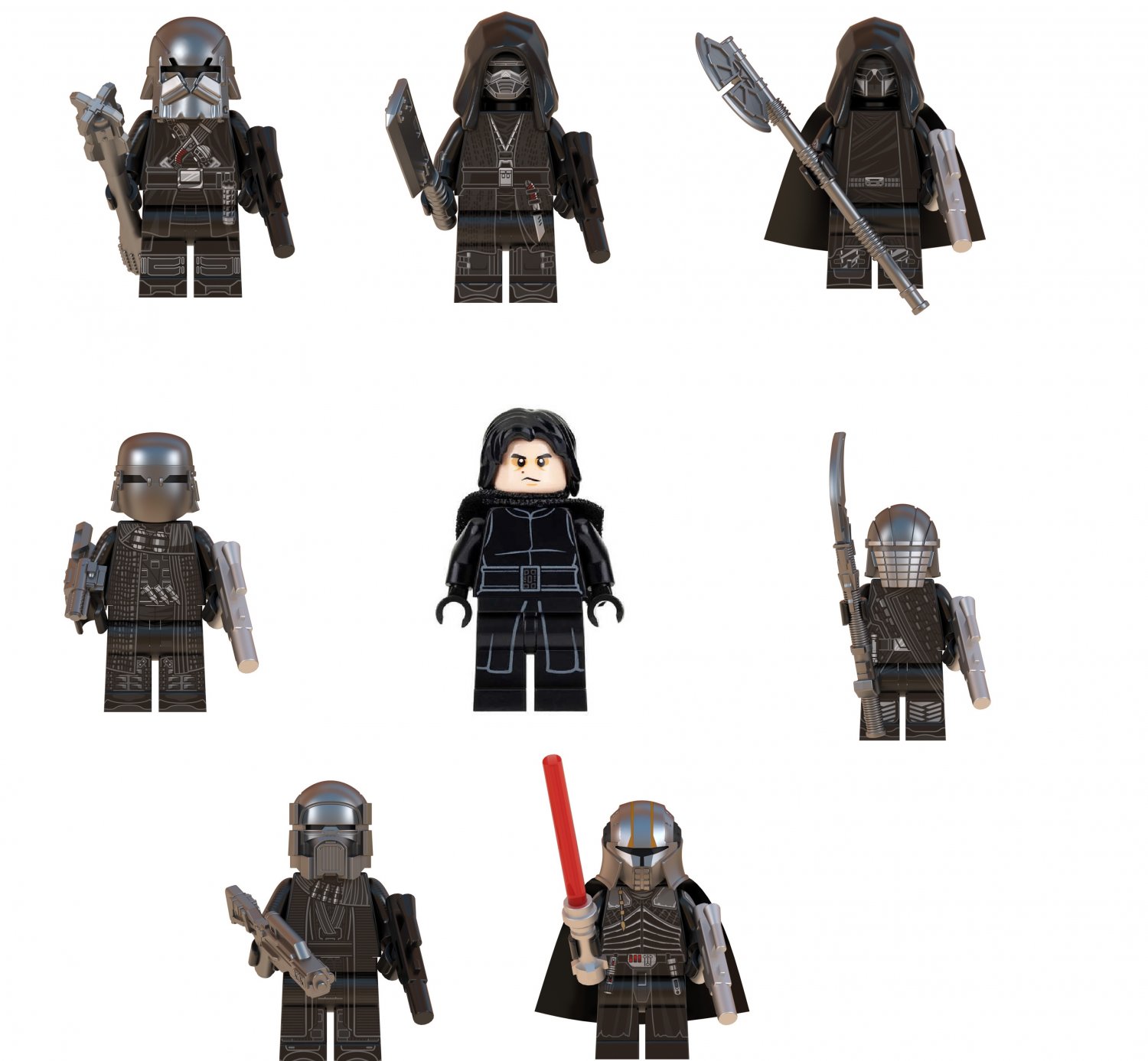 Knights of Ren VS Kylo Ren Minifigures Lego Compatible Star Wars The ...