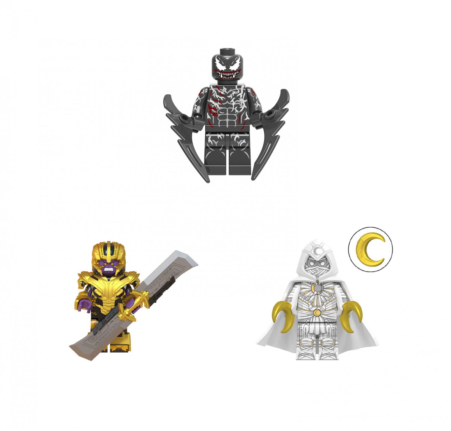 Riot Thanos Moon Knight Minifigures Lego Compatible Super Heroes Set