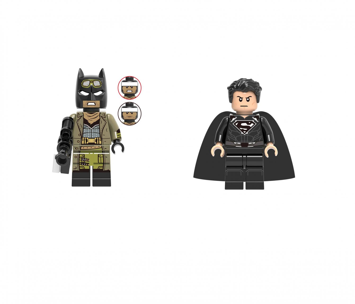 Knightmare Batman and Superman Minifigures Lego Compatible Superhero ...