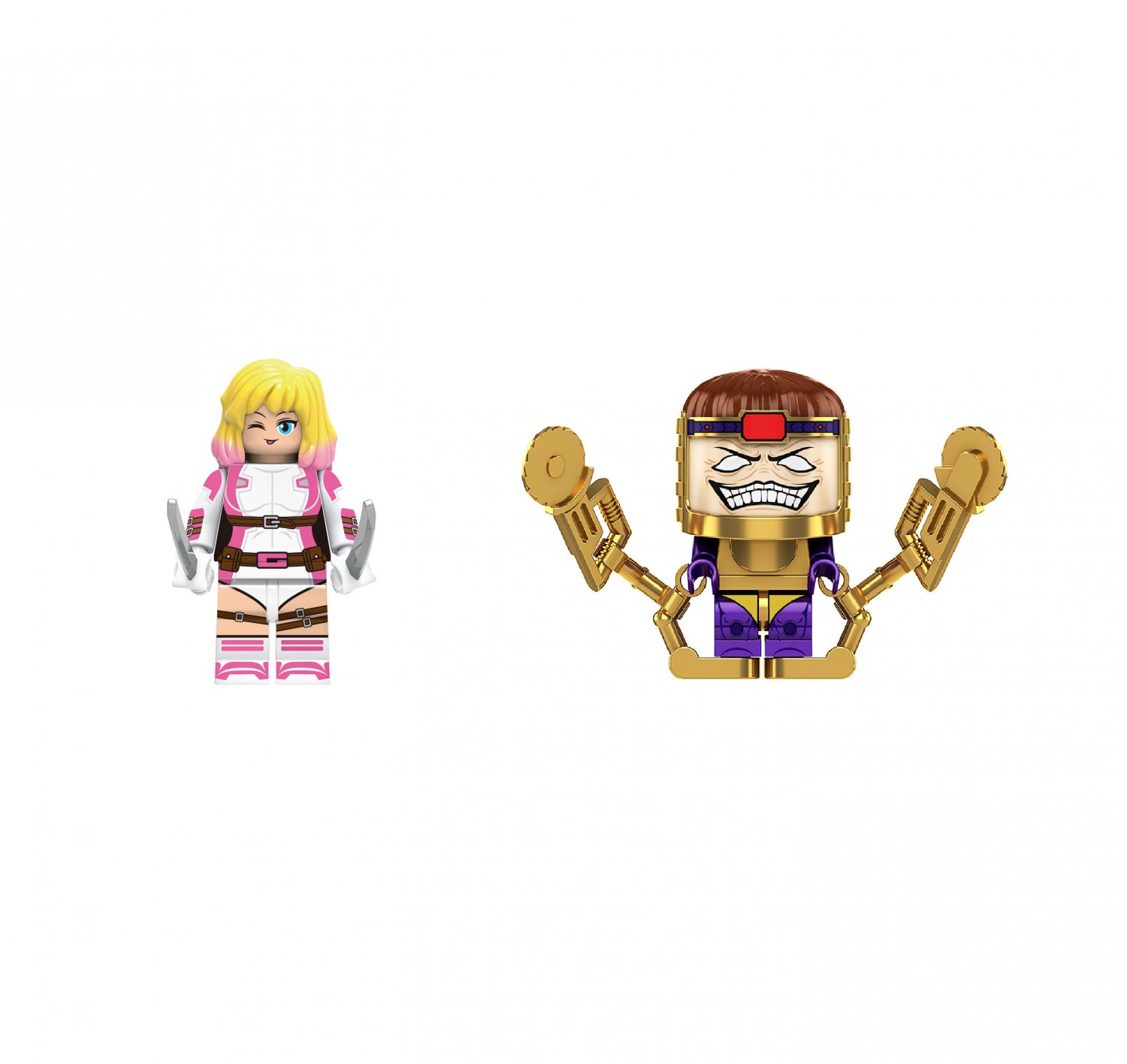 Gwenpool and M.O.D.O.K. Minifigures Lego Compatible New Super Heroes Set