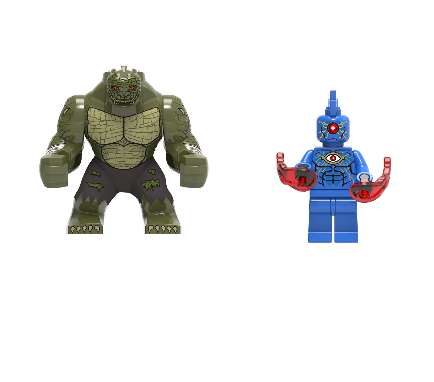 Brother Eye and Killer Croc Minifigures Lego Compatible Super Heroes Set