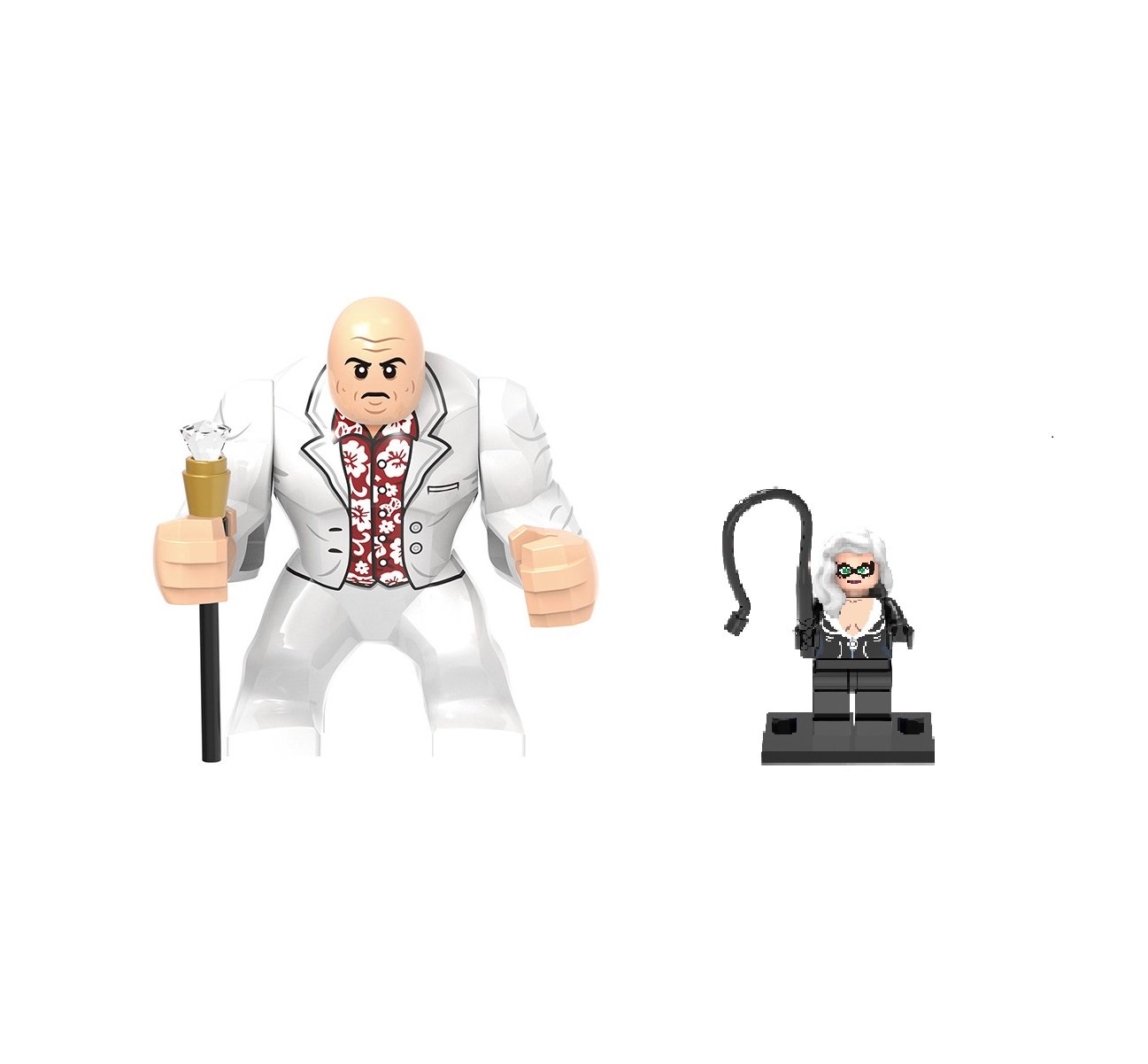Black Cat Felicia Hardy and Kingpin Minifigures Lego Compatible The ...