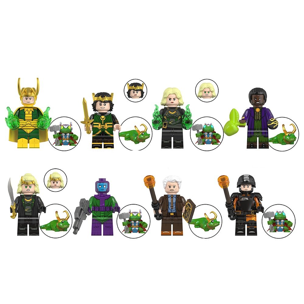 Classic Loki Kid Loki Sylvie TVA Agent Minifigures Lego Compatible Loki ...
