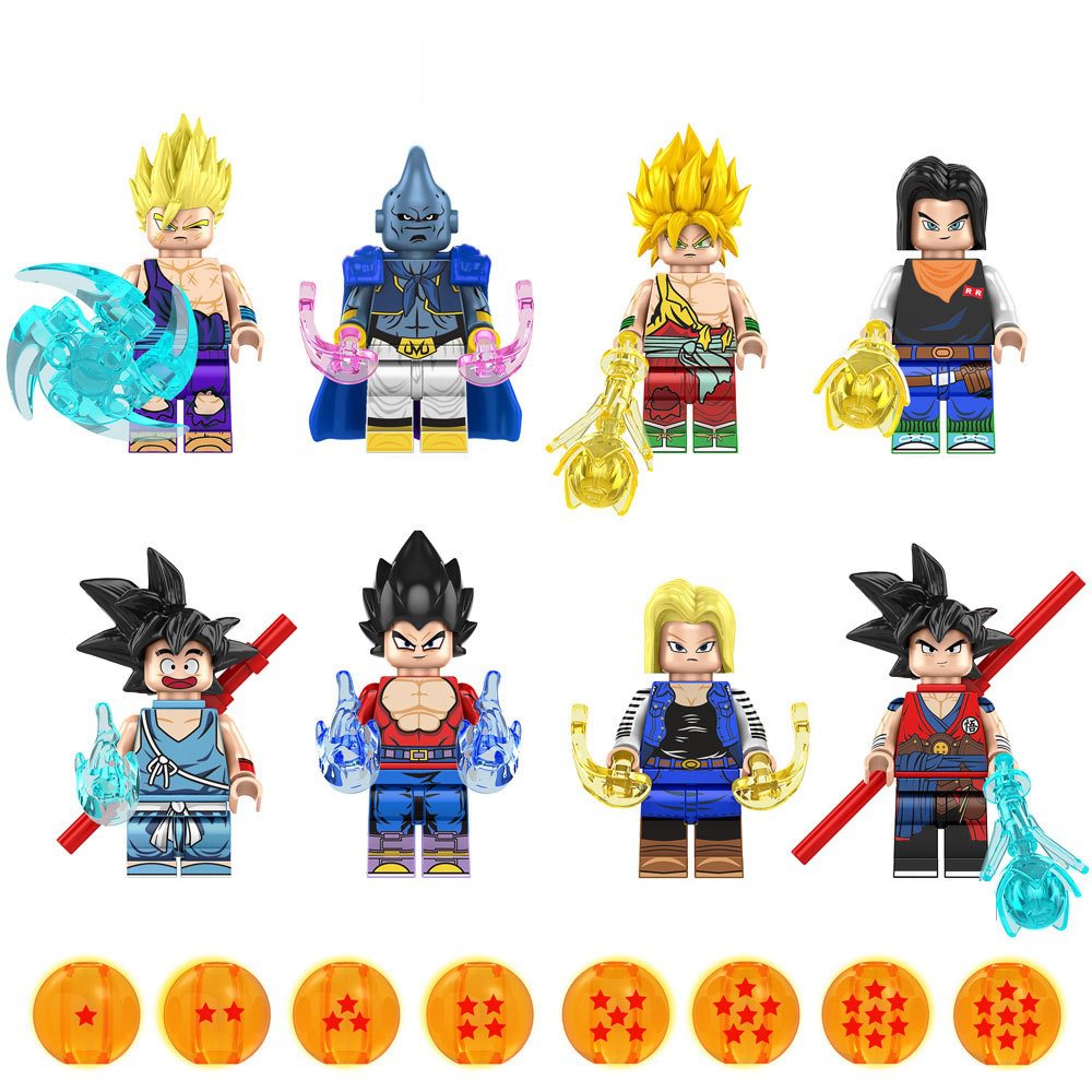 Android 17 Vegeta IV Android 18 Majin Buu Minifigures Lego Compatible ...