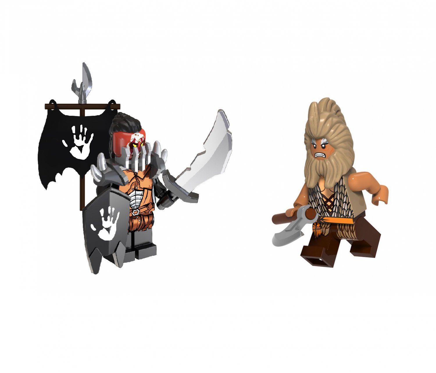 Uruk-hai Beorn Minifigures Lego Compatible The Lord of the Rings Set