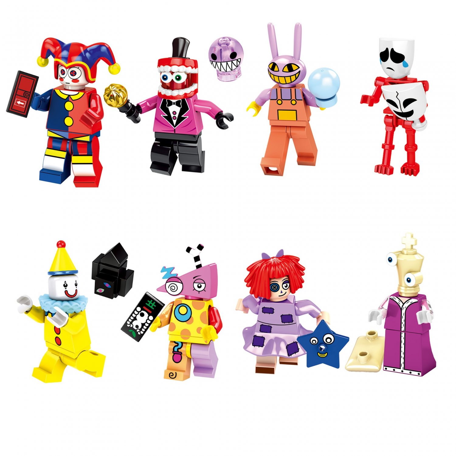 Pomni Jax Ragatha Zooble Gangle Minifigures Lego Compatible The Amazing ...