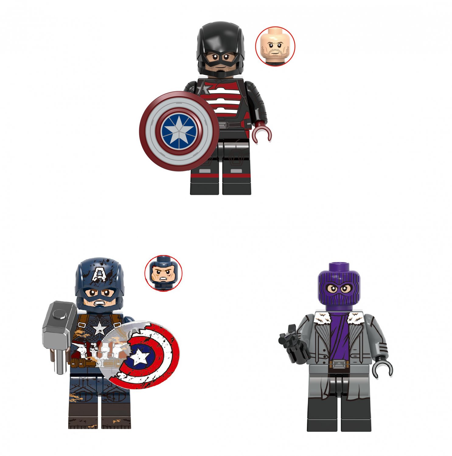 Zemo U.S.Agent Captain America Minifigures Lego Compatible Super Heroes Set