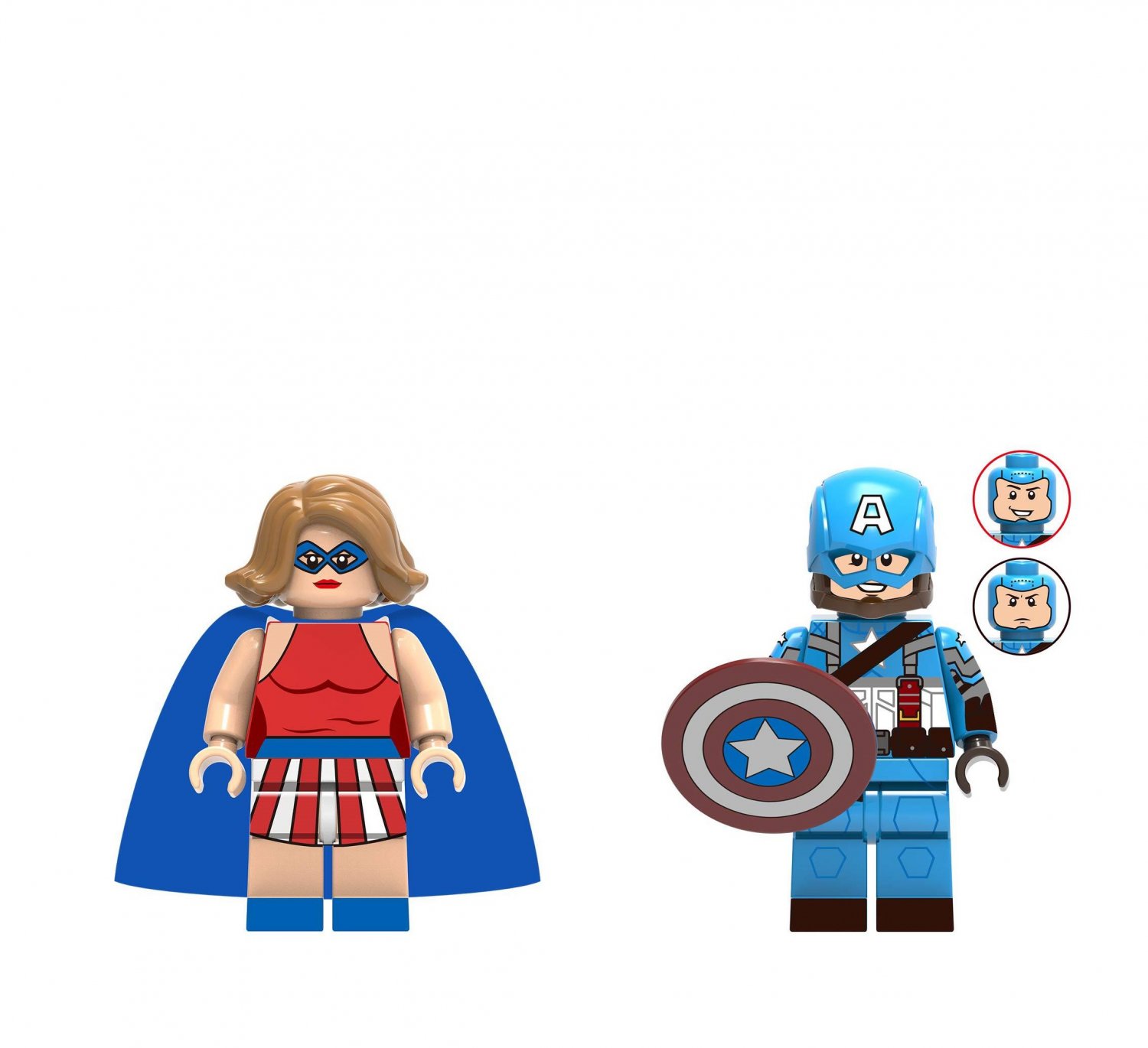 Miss America Captain America Minifigures Lego Compatible Superhero Set