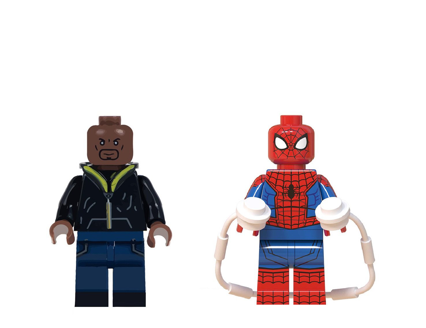 Luke Cage VS Spider-Man Minifigures Lego Compatible Super Heroes Set