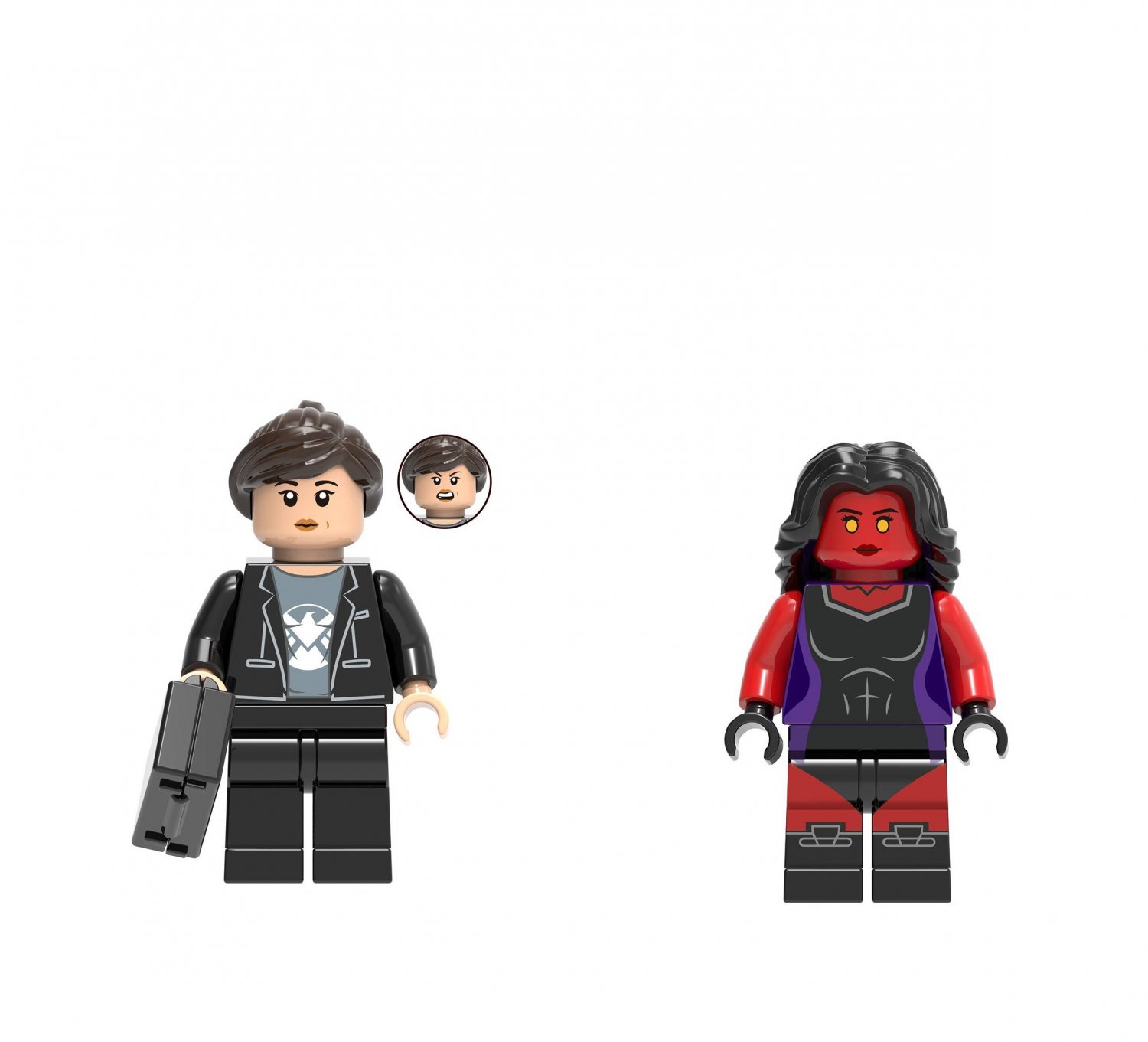 Red She-Hulk Maria Hill Minifigures Lego Compatible Superhero Movie Set