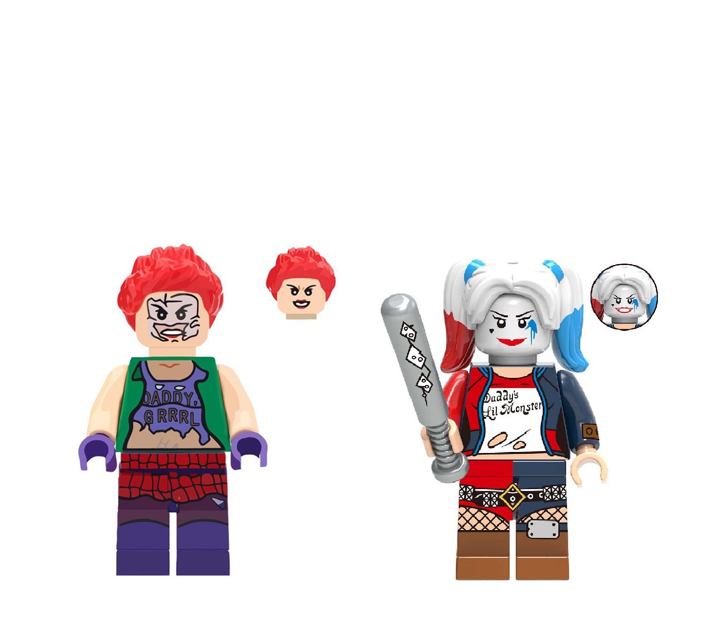 Joker's Daughter Harley Quinn Minifigures Lego Compatible Suicide Squad Set