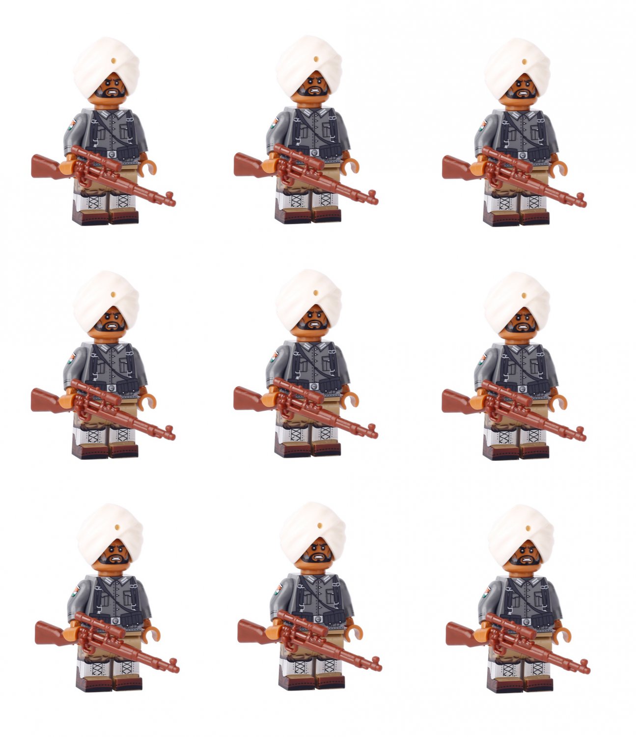 9pcs Indian Soldiers Special Force Minifigures Lego Compatible Military ...