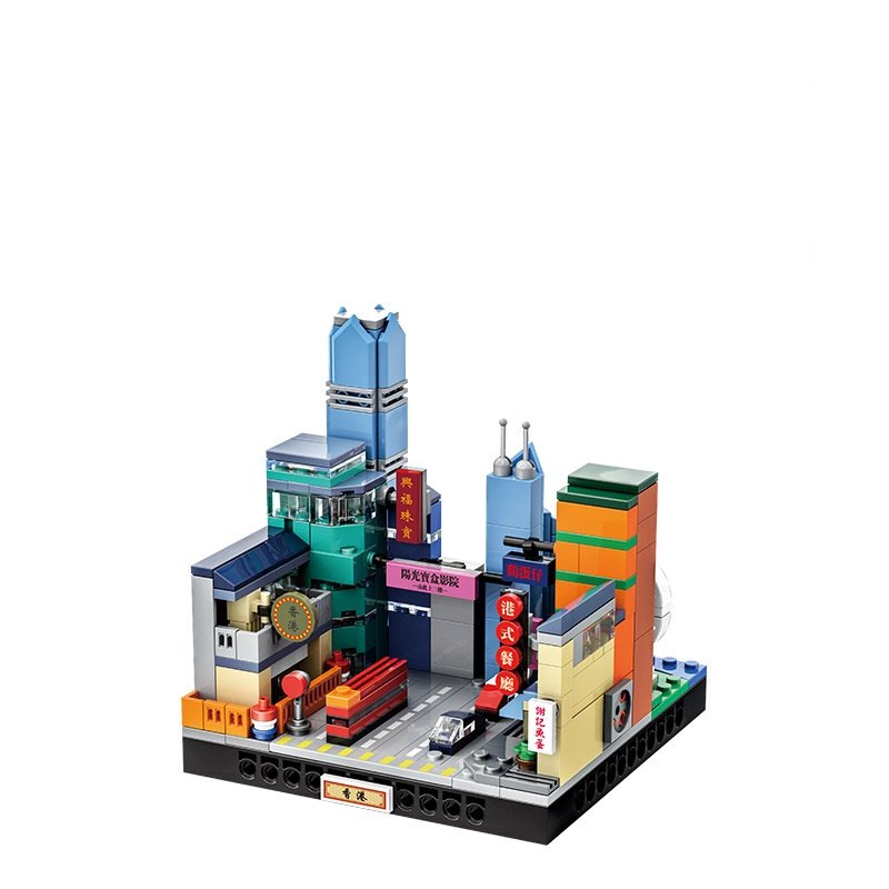 Hong Kong Urban street view Tramways Minifigures Lego Compatible City Sets