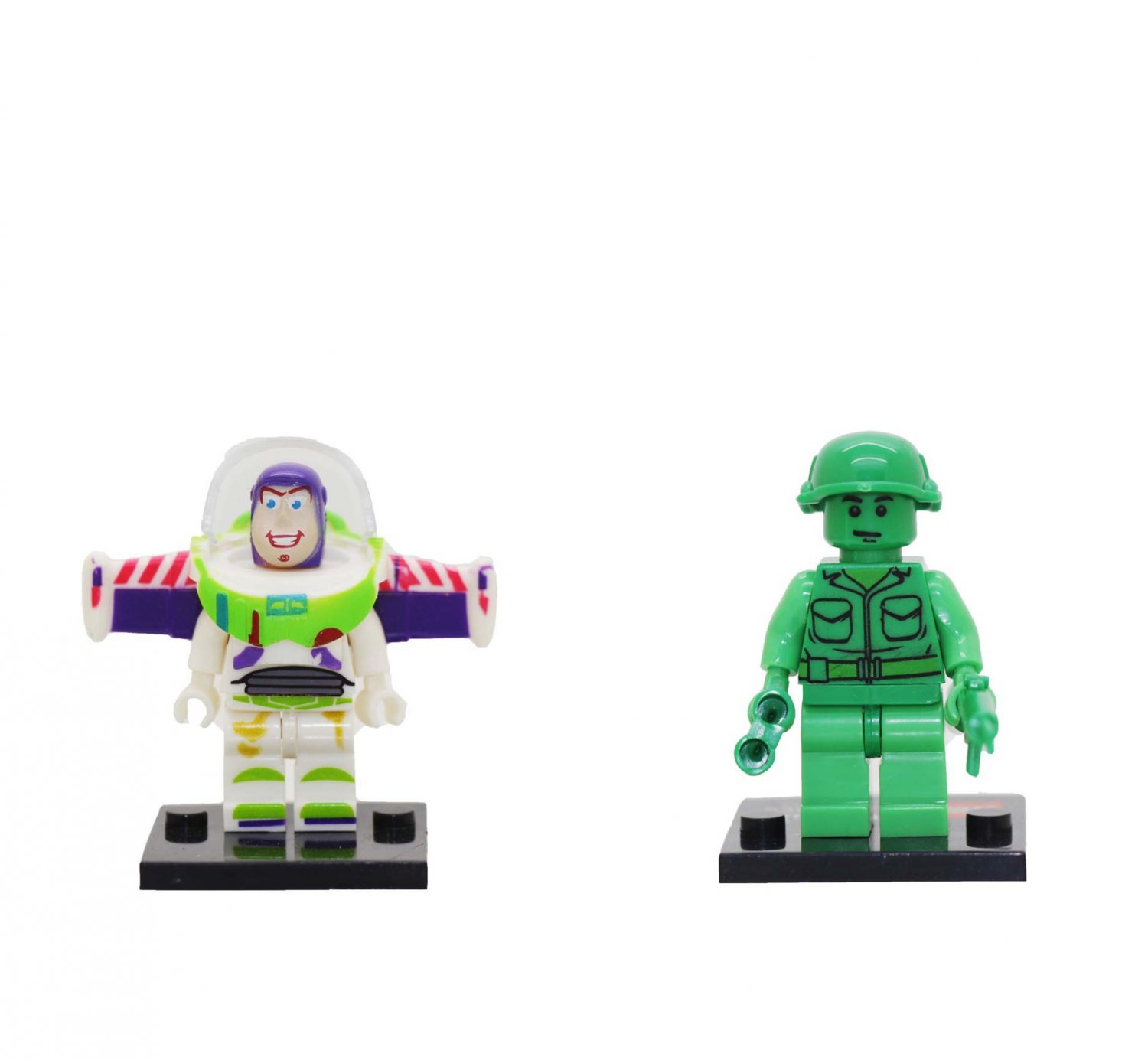 Buzz Lightyear and Green Army Men Minifigures Lego Compatible Toy Story ...