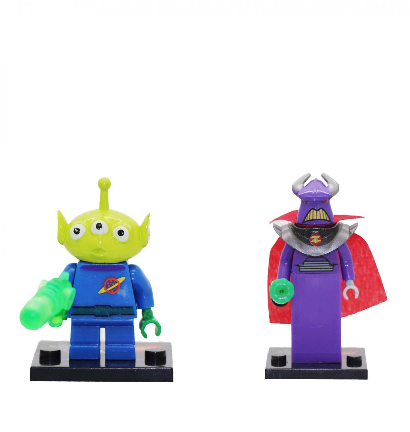 Alien and Emperor Zurg Minifigures Lego Compatible Toy Story Sets