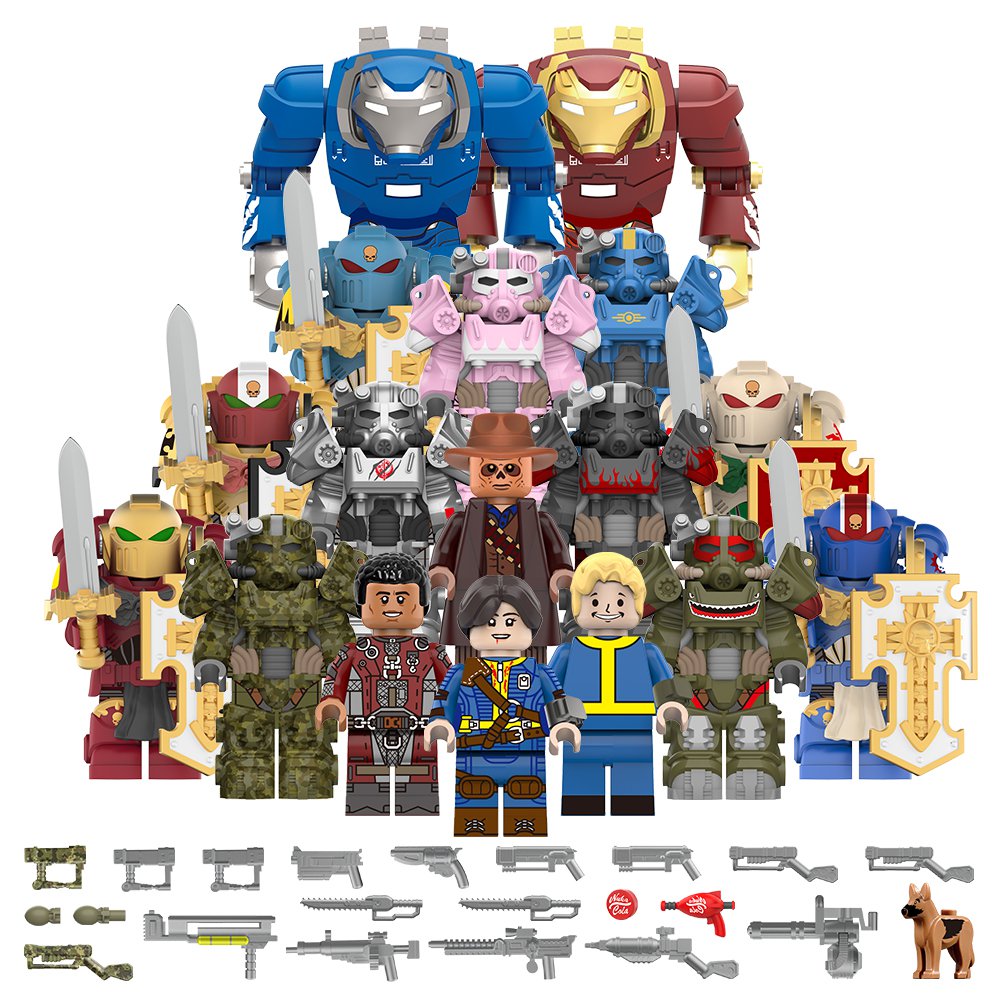 Fallout Season 1 Character and Hulkbuster Minifigures Lego Compatible ...
