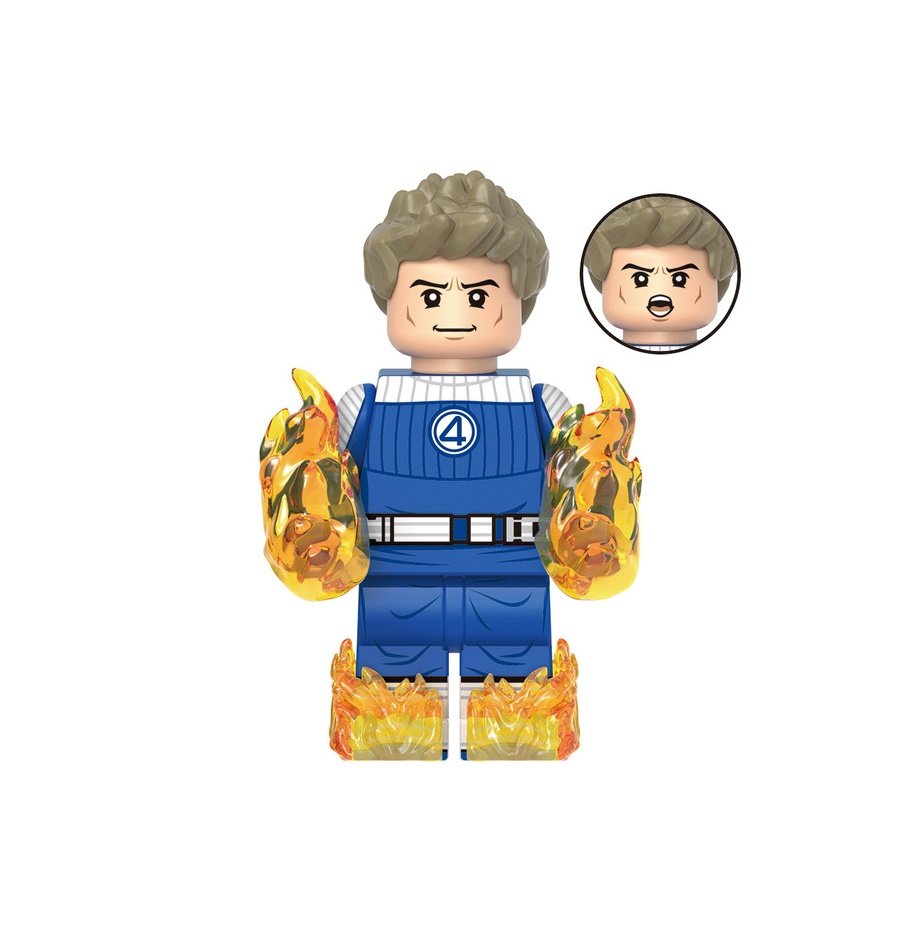 Human Torch Minifigures Lego Compatible The Fantastic Four First Steps ...