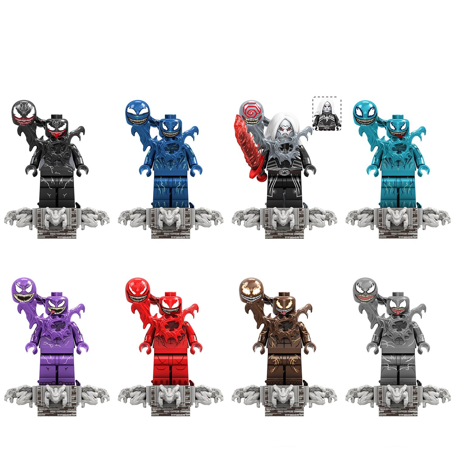 Venom Symbiotic Legion Character Minifigures Lego Compatible Venom ...
