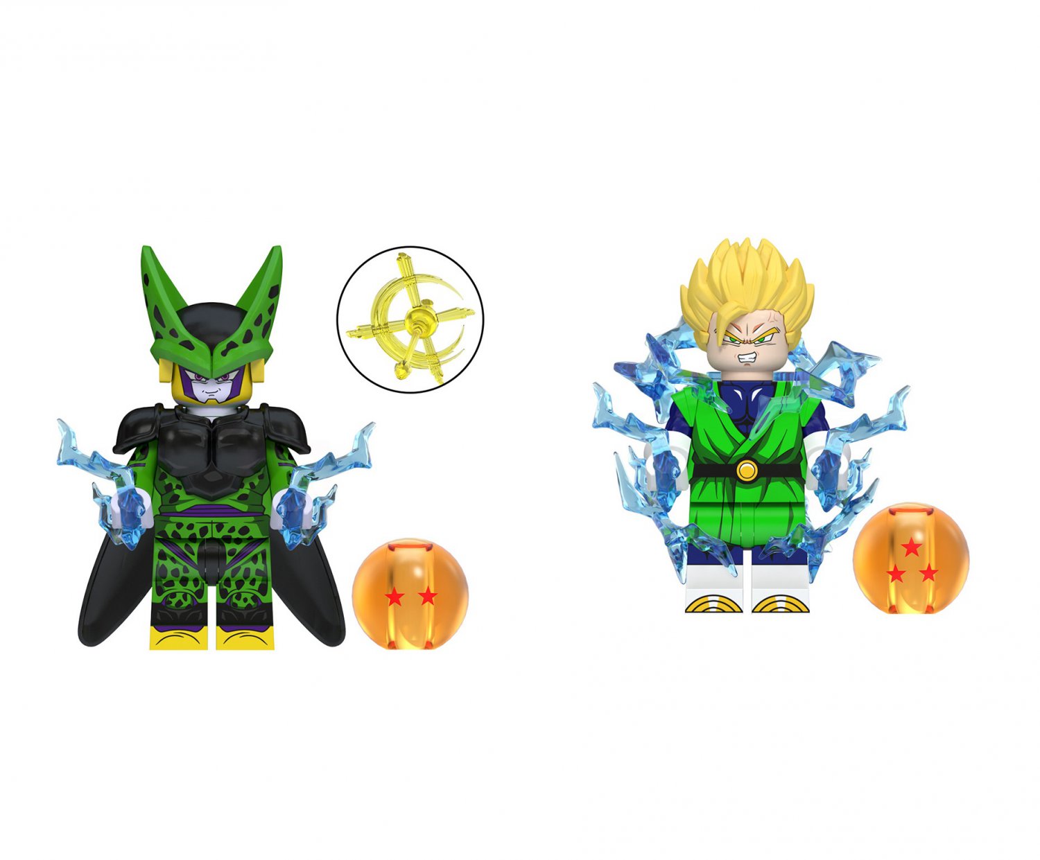 Cell and Son Gohan Minifigures Lego Compatible Dragon Ball Z Sets
