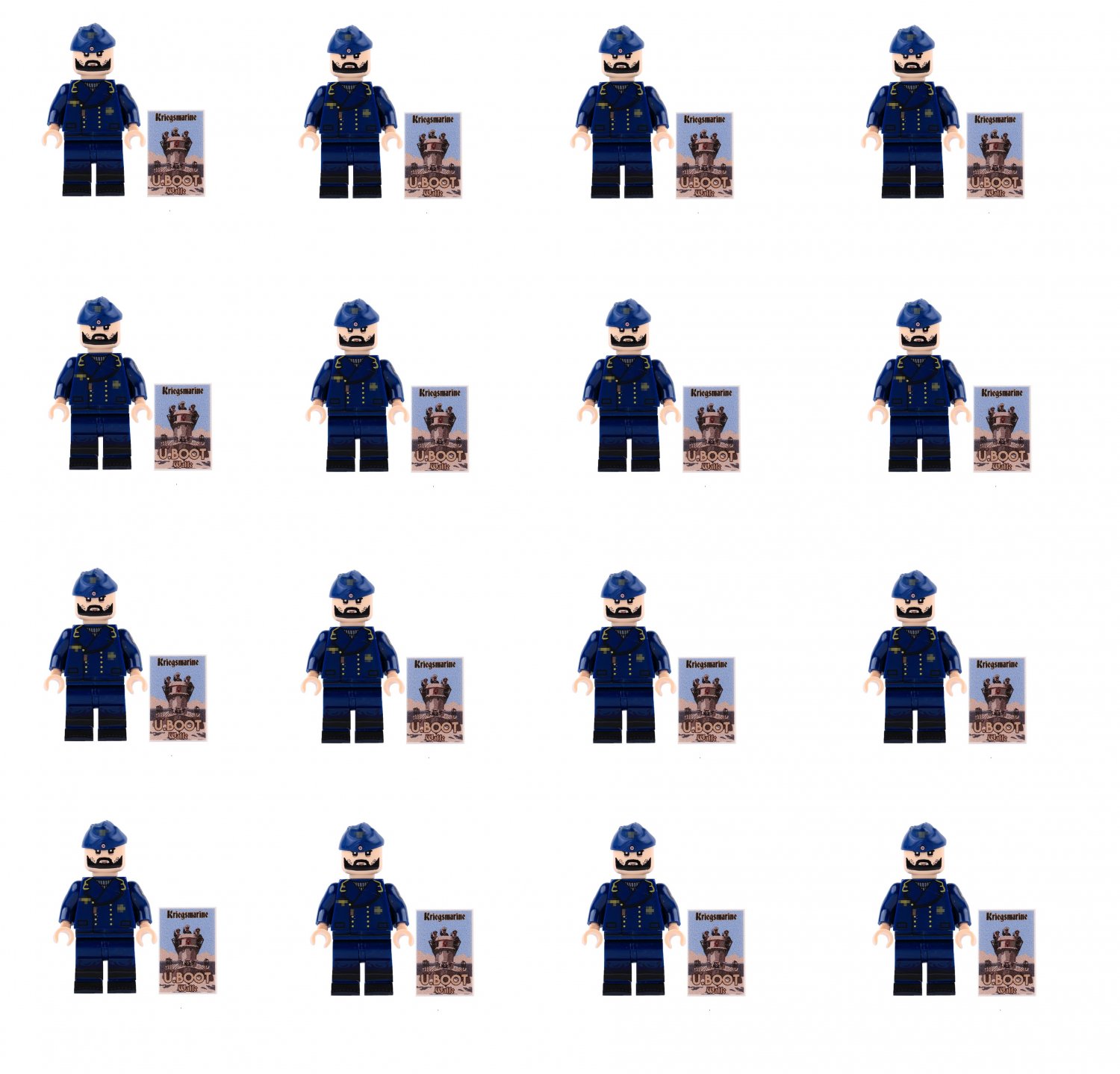 16pcs Submarine soldier Sergeant U-boat Minifigures Lego Compatible ...