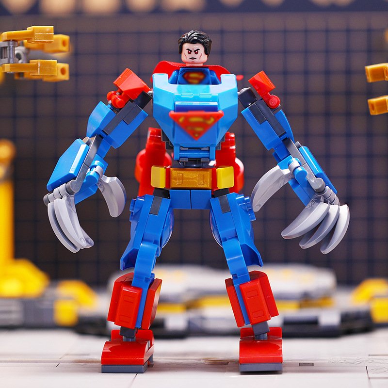 Superman Armored mecha Suit‌ Minifigures Lego Compatible Justice League ...