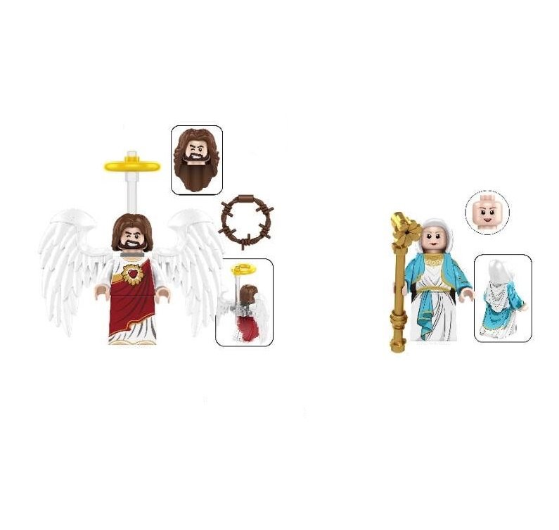 Jesus and Virgin Mary Minifigures Lego Compatible 2025 Christmas Set