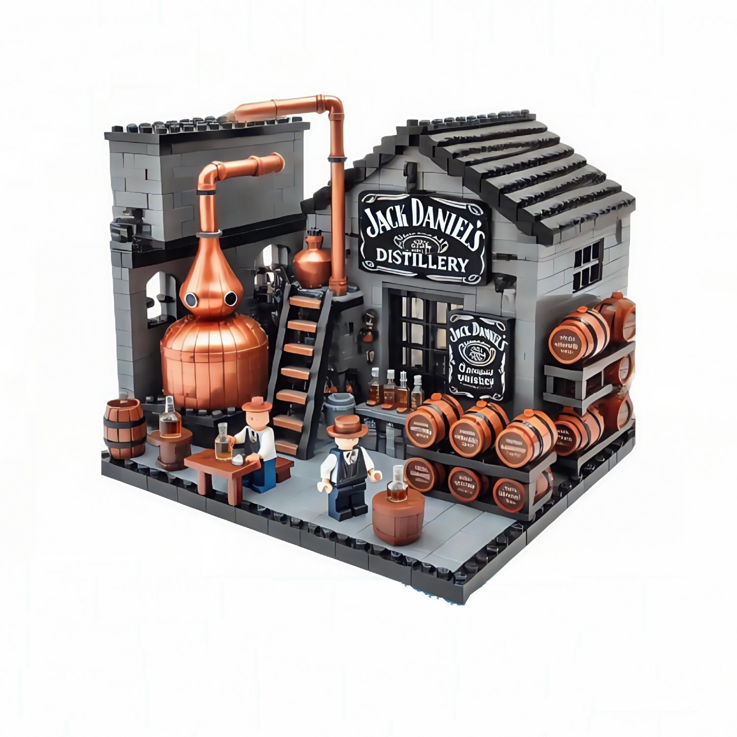 Whiskey distillery Building Block Toy Lego Compatible Minifigures