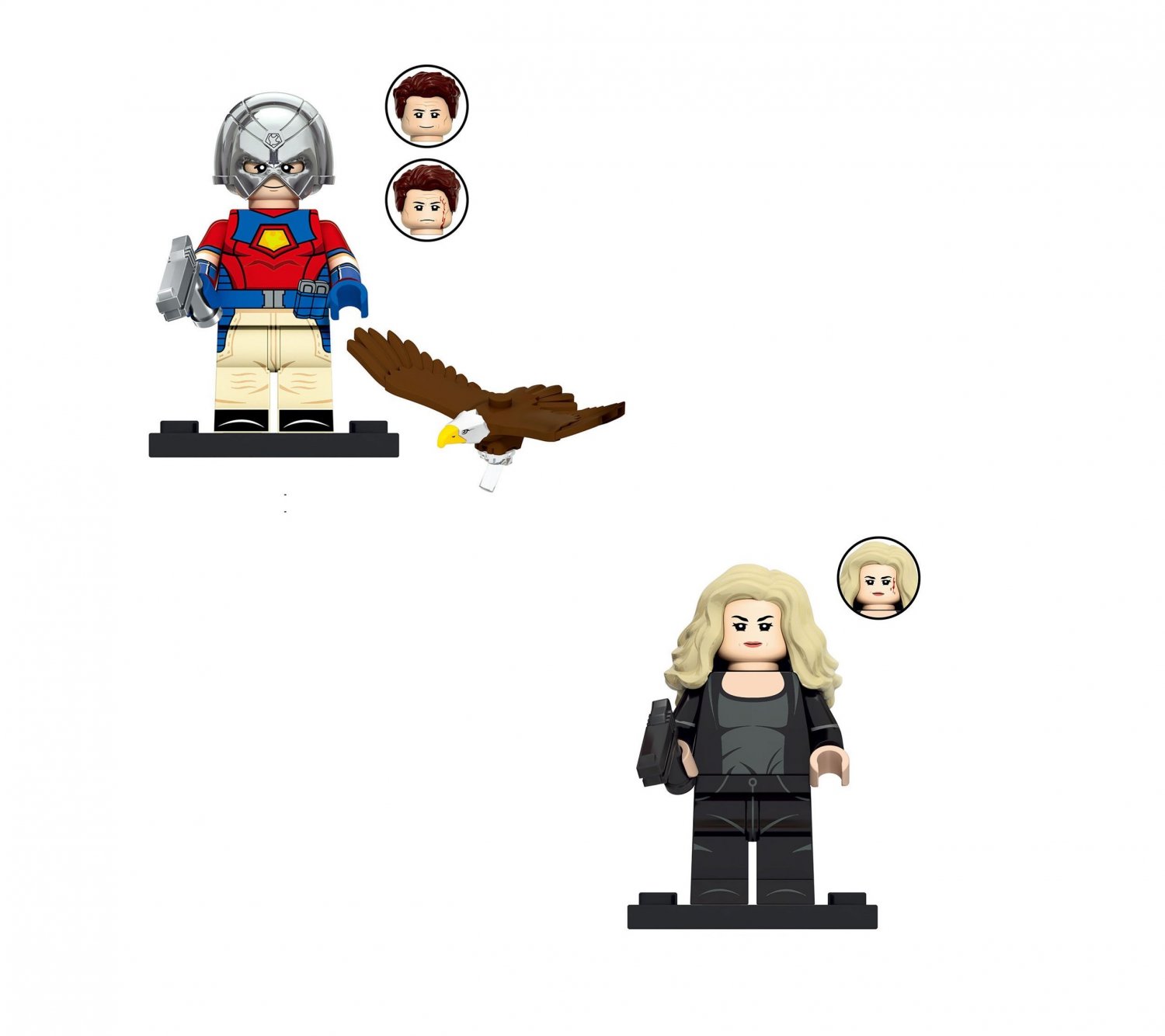 Peacemaker and Emilia Harcourt Minifigures Lego Compatible Peacemaker ...