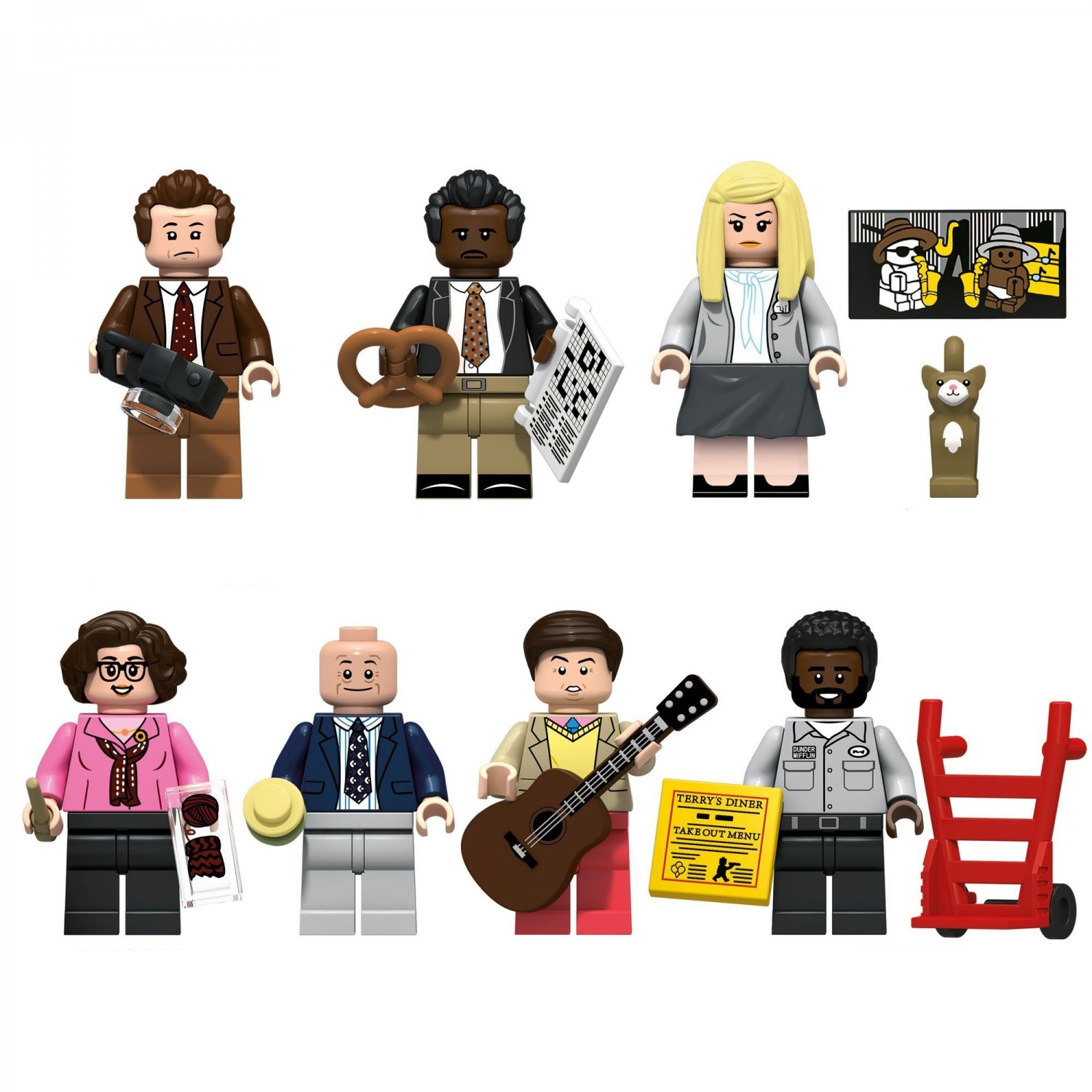 Darryl Philbin Andy Bernard Creed Bratton Minifigures Lego Compatible ...