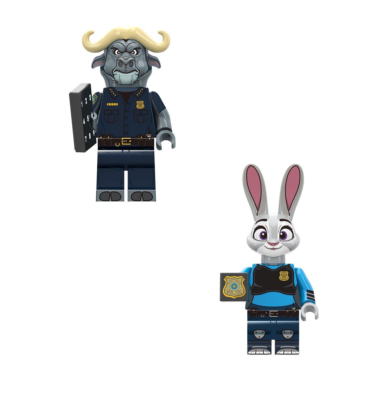 Chief Bogo and Judy Minifigures Lego Compatible 2025 Comic Movie Set