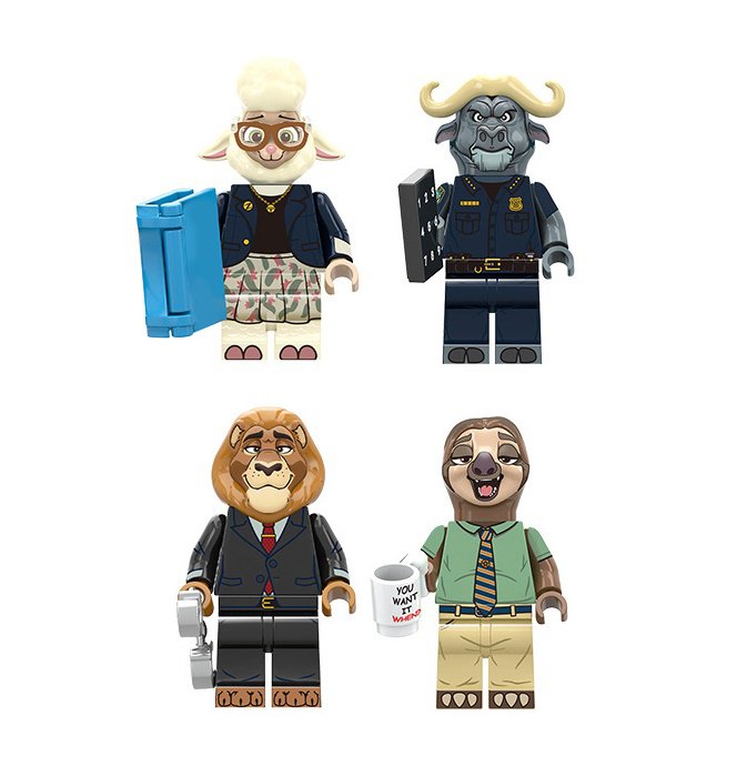 Dawn Bellwether Leodore Lionheart Chief Bogo Flash Minifigures Lego ...