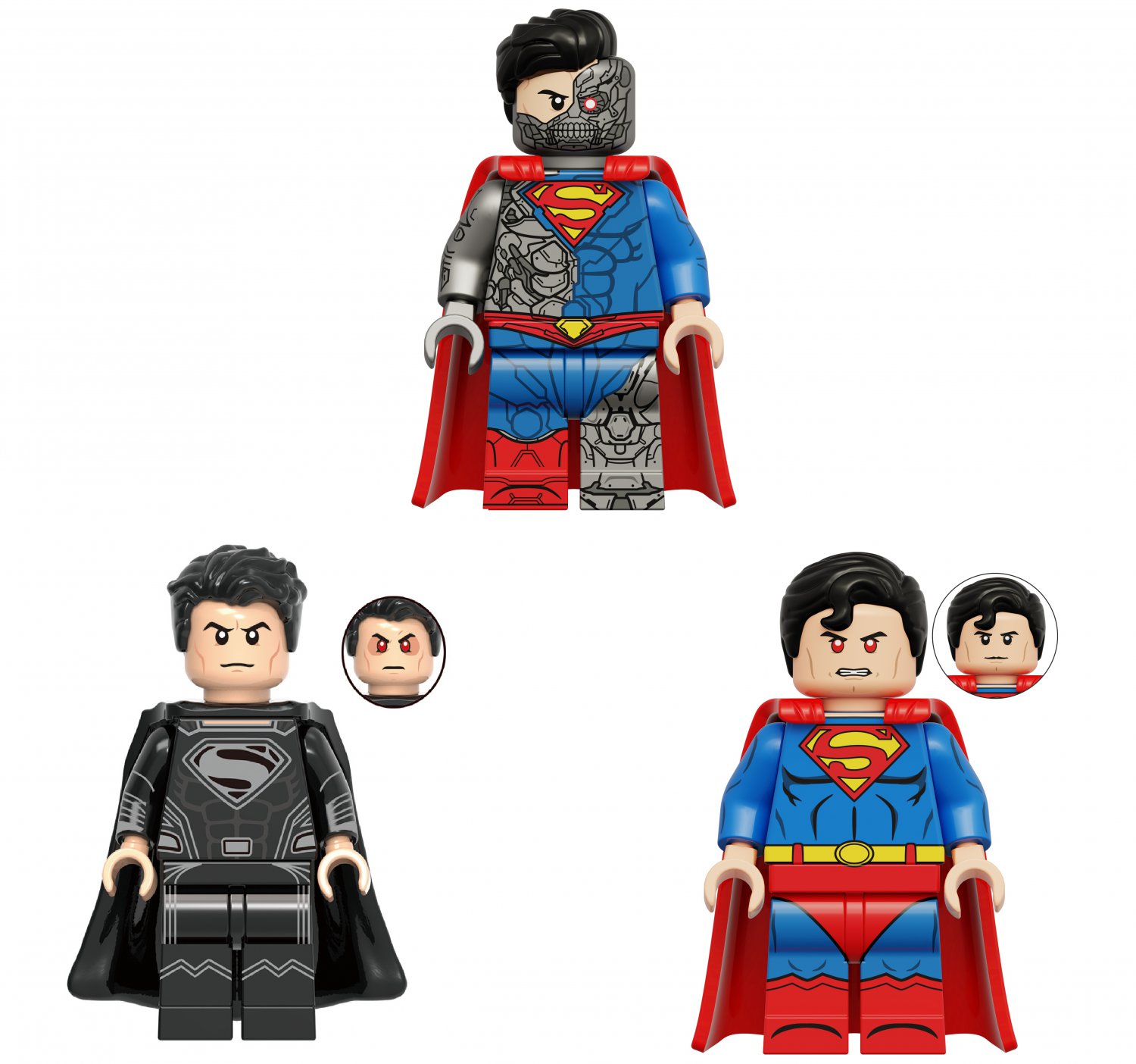 Mechanical Superman Blackened Superman Minifigures Lego Compatible ...