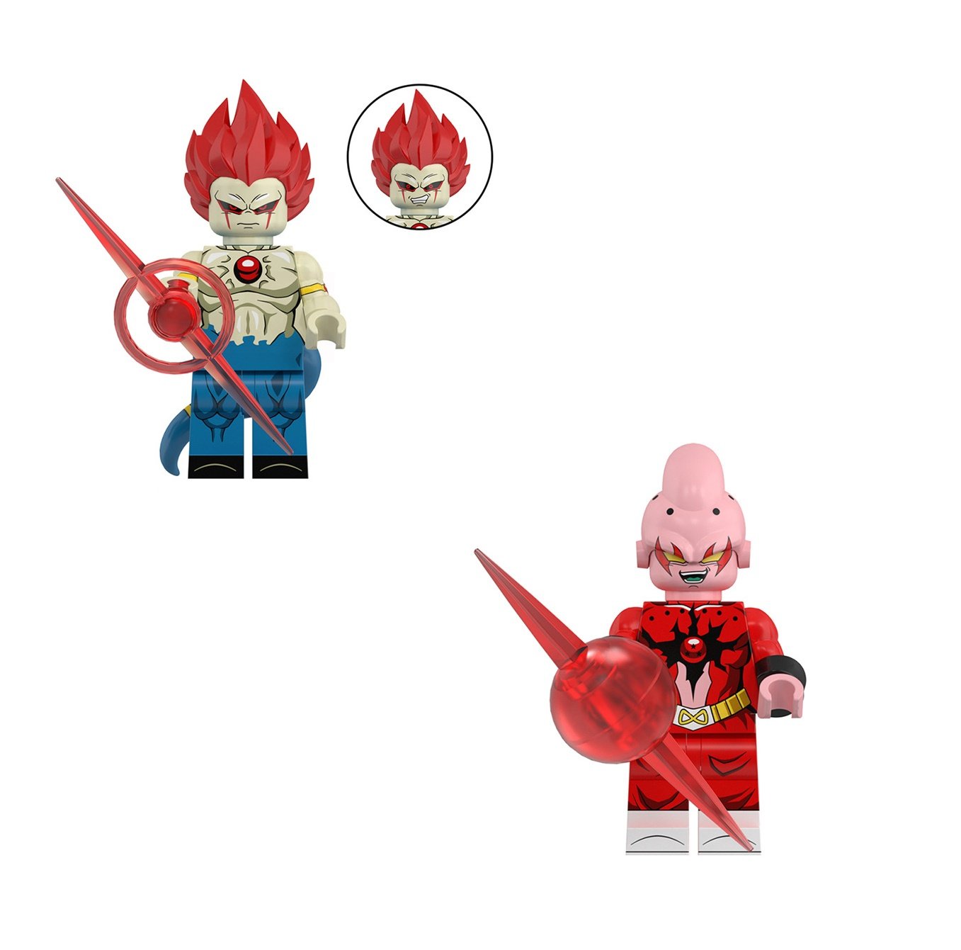 Devil Buu and Devil Demigra Minifigures Lego Compatible Dragon Ball Z Sets