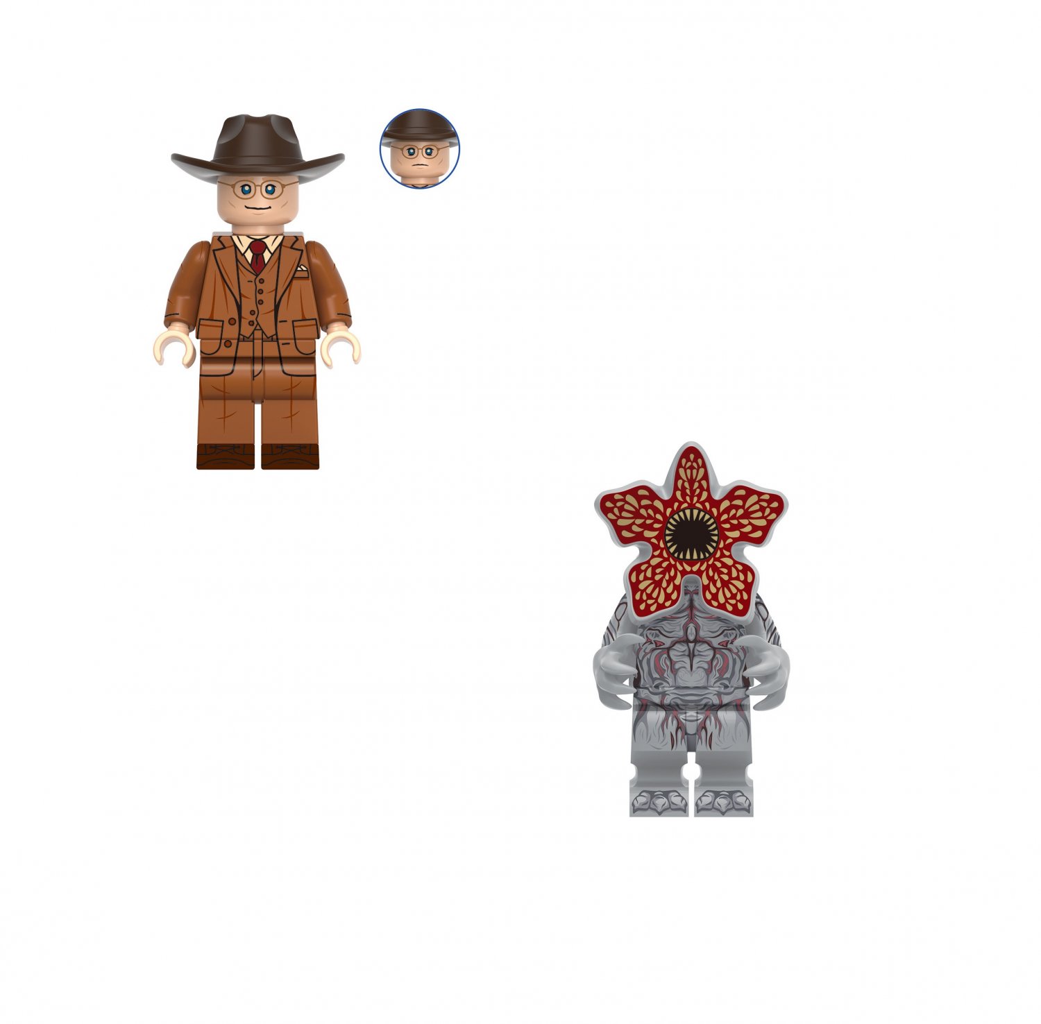 Mr.Whatsit and Demogorgon Minifigures Lego Compatible Stranger Things ...
