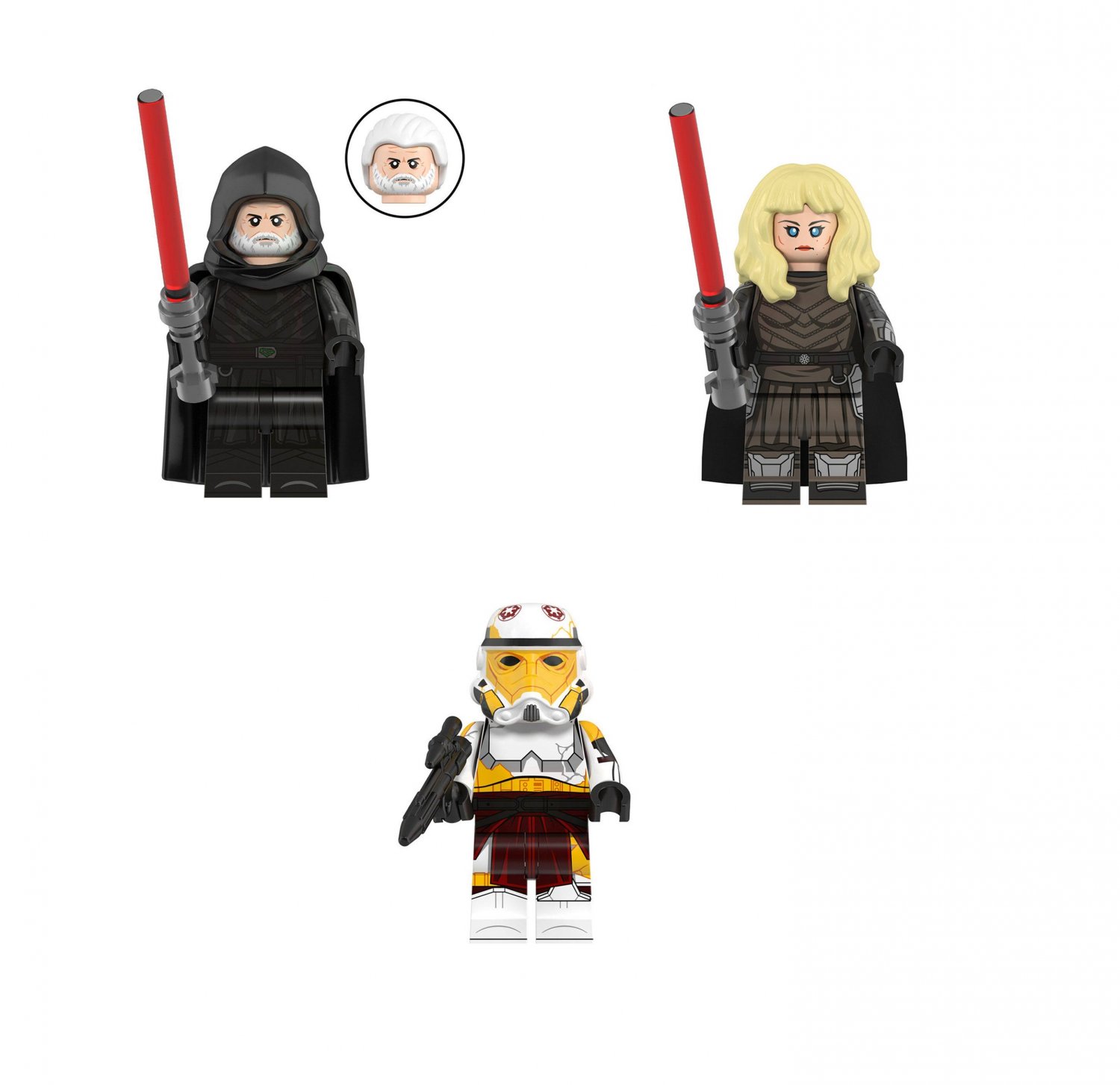 Baylan Skoll Shin Hati and Captain Enoch Minifigures Lego Compatible ...