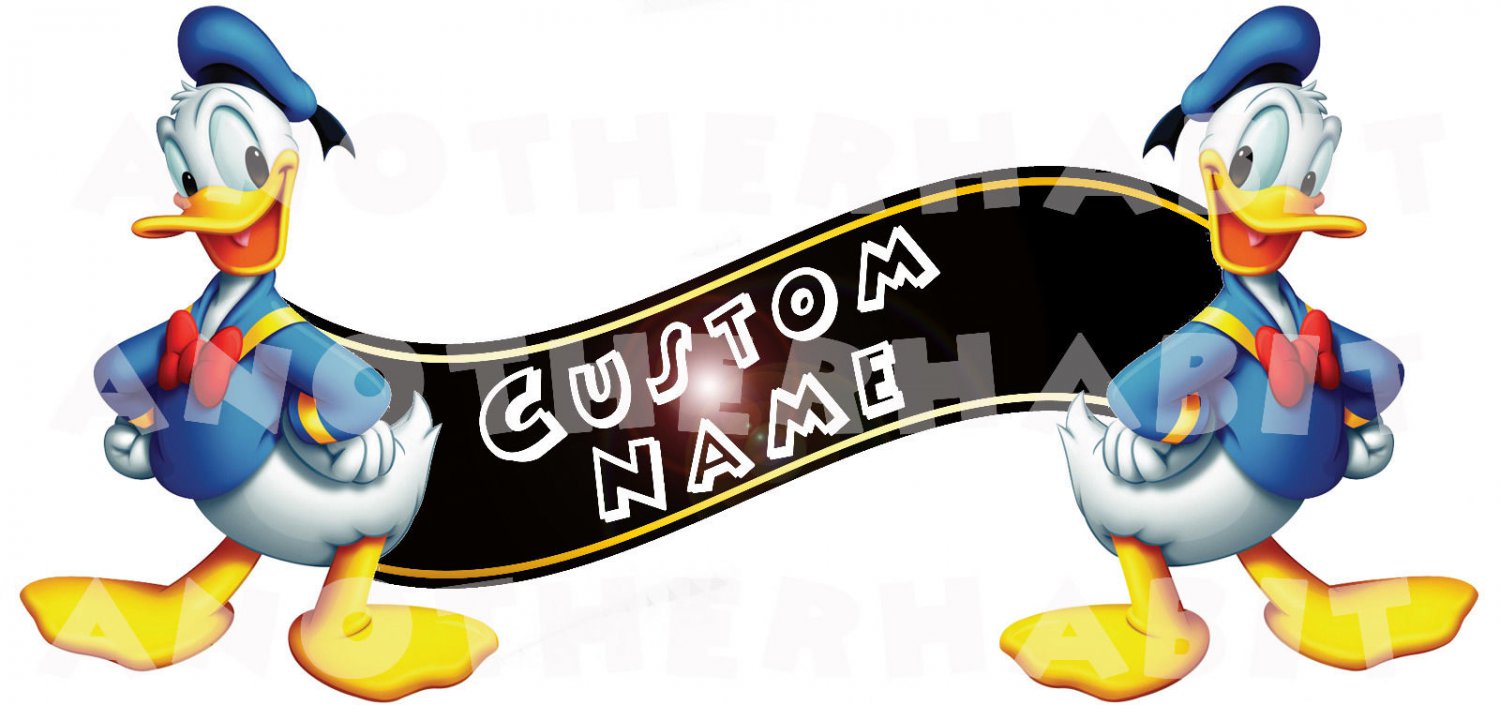Donald Duck Room Decor - Wall Decal Removable Sticker CUSTOM NAME