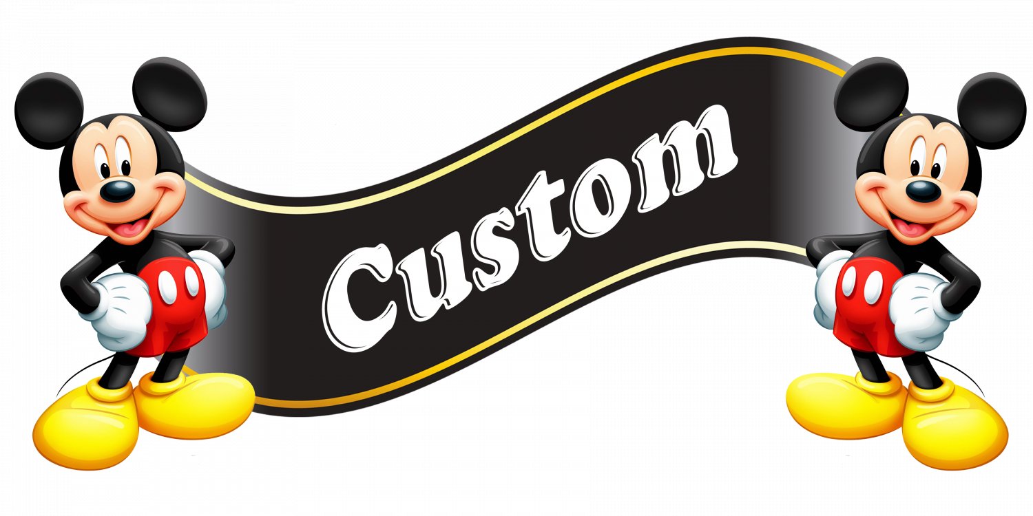 Mickey Mouse and Minnie Mouse Banner Wall Decal (Inspired)