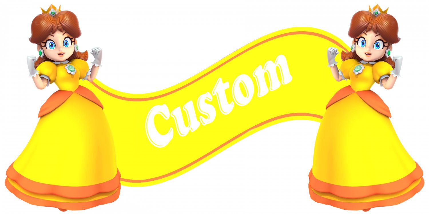 Princess Daisy Banner Wall Decal (Inspired)