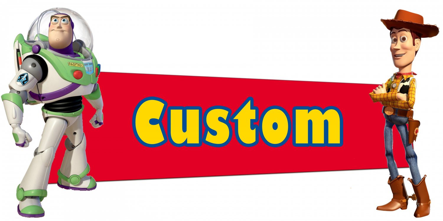 Woody and Buzz Toy Story Banner Wall Decal (Inspired)