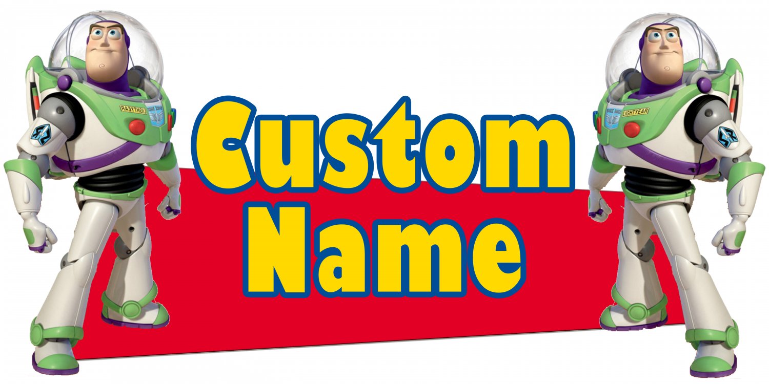 Buzz Lightyear Toy Story Banner Wall Decal (Inspired)
