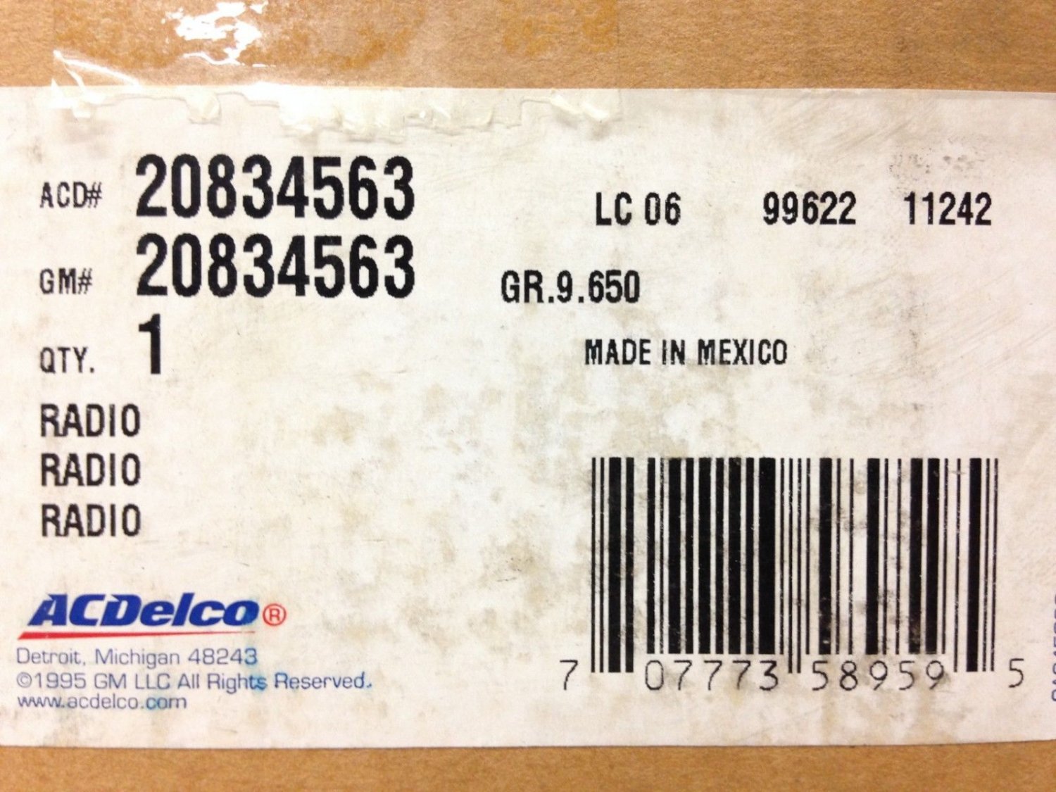 CD MP3 XM ready radio for 2009-2010 G6. OEM factory Delco stereo. NEW ...