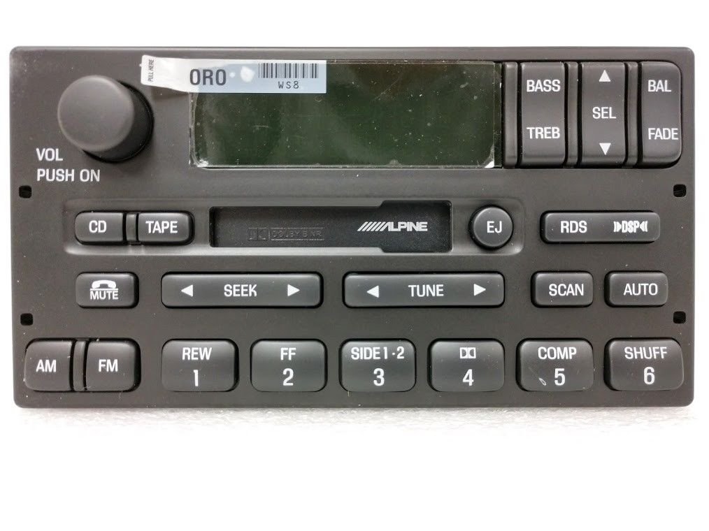 Alpine cassette radio w RDS. Original Expedition stereo. Factory ...