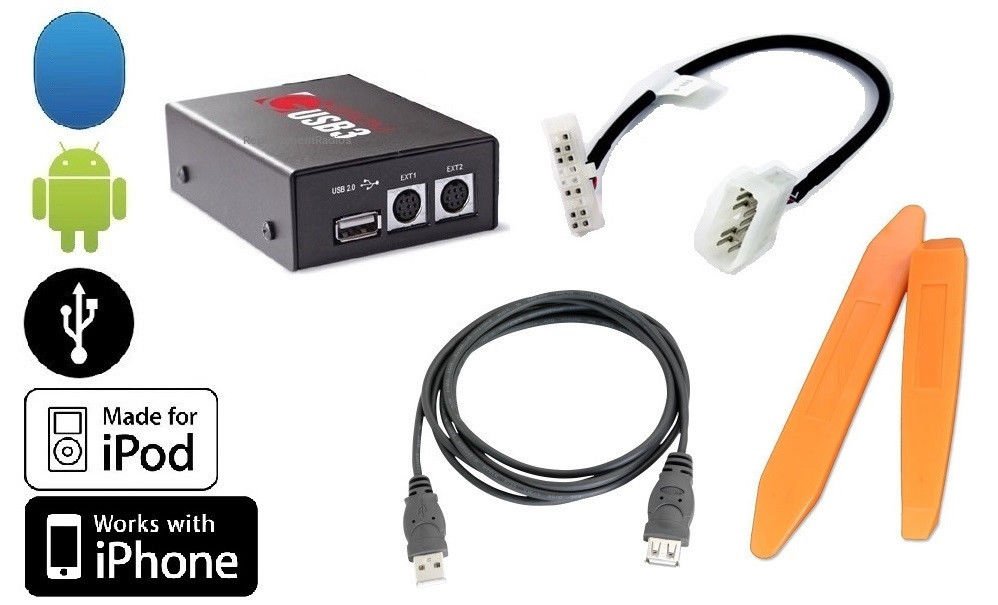Lexus ES300 RX300 USB Android iPod iPhone interface kit. Play MP3s ...