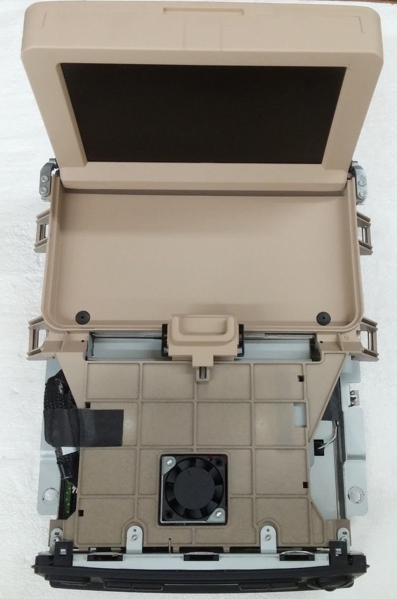 Tan overhead video rear entertainment system. DVD+LCD display screen ...