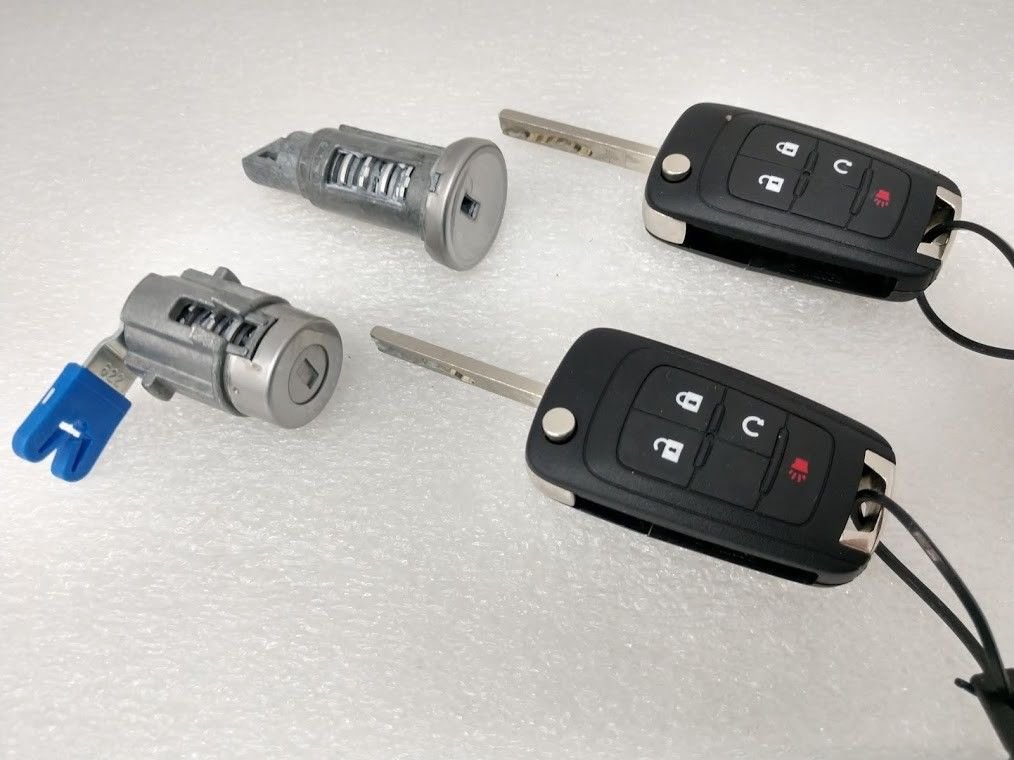 OEM keyless entry flip key fob remote start + cylinders. Door lock GM ... OEM keyless entry flip key fob remote start + cylinders. Door lock GM ...