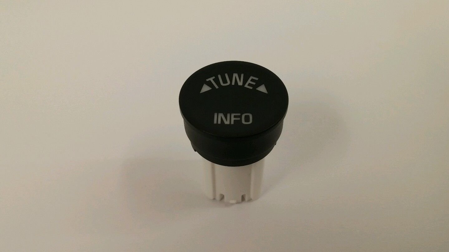 GM radio TUNE INFO button. New Old Stock CD stereo part