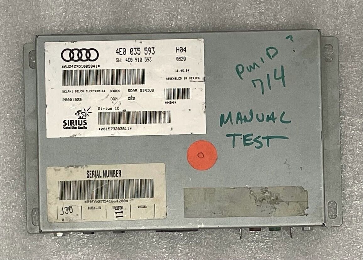 Audi OEM Sirius satellite radio tuner receiver box 4E0035593