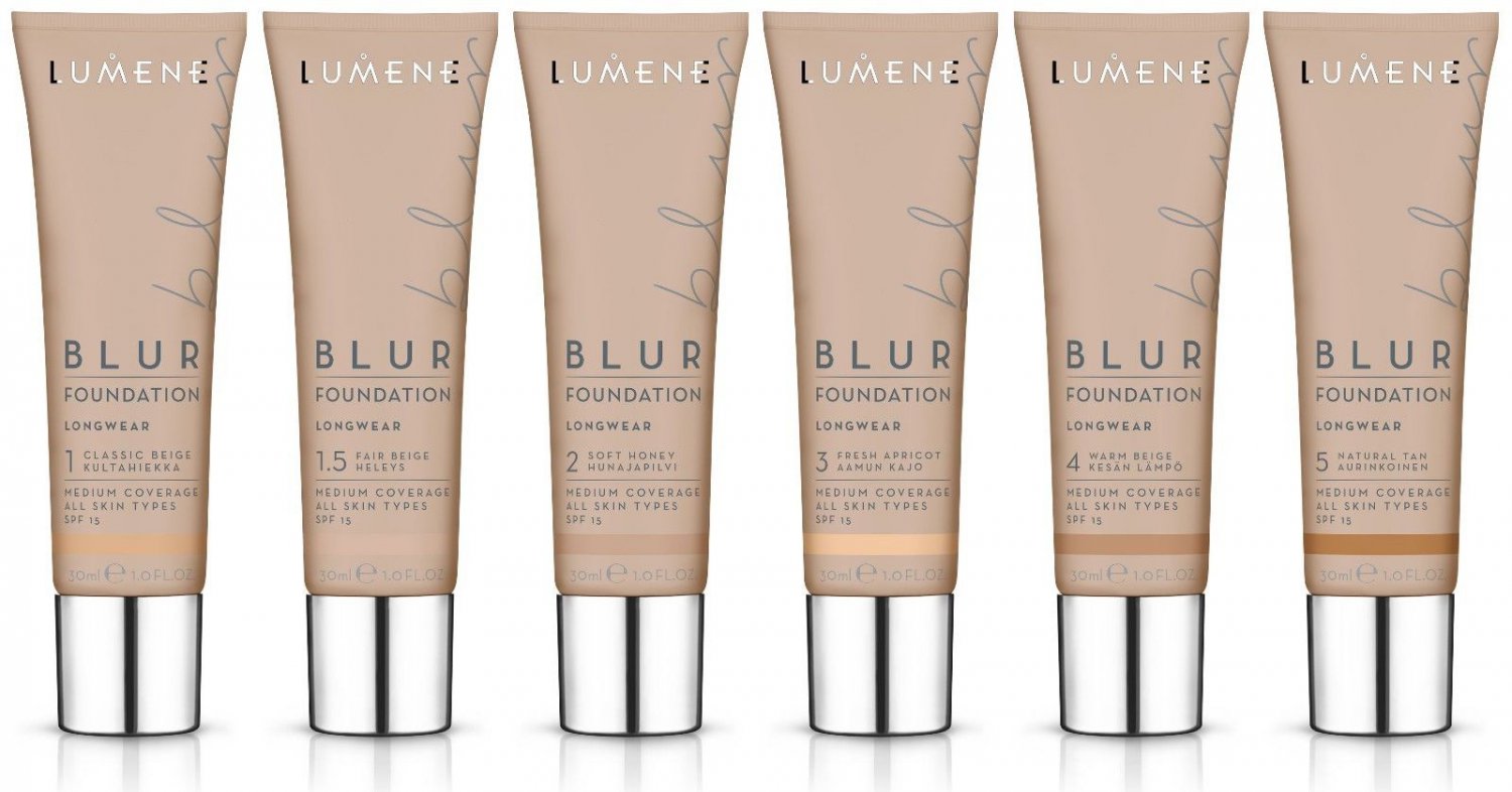 NEW Lumene Longwear Blur Foundation SPF 15 for All Skin Types Medium ...