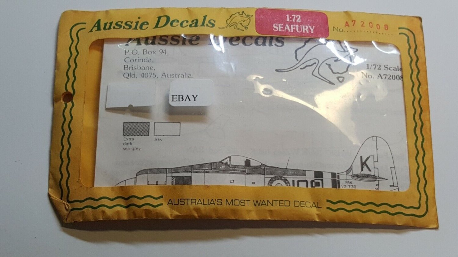 1/72 SEAFURY Australian Air Force? Decals by Aussie Decals