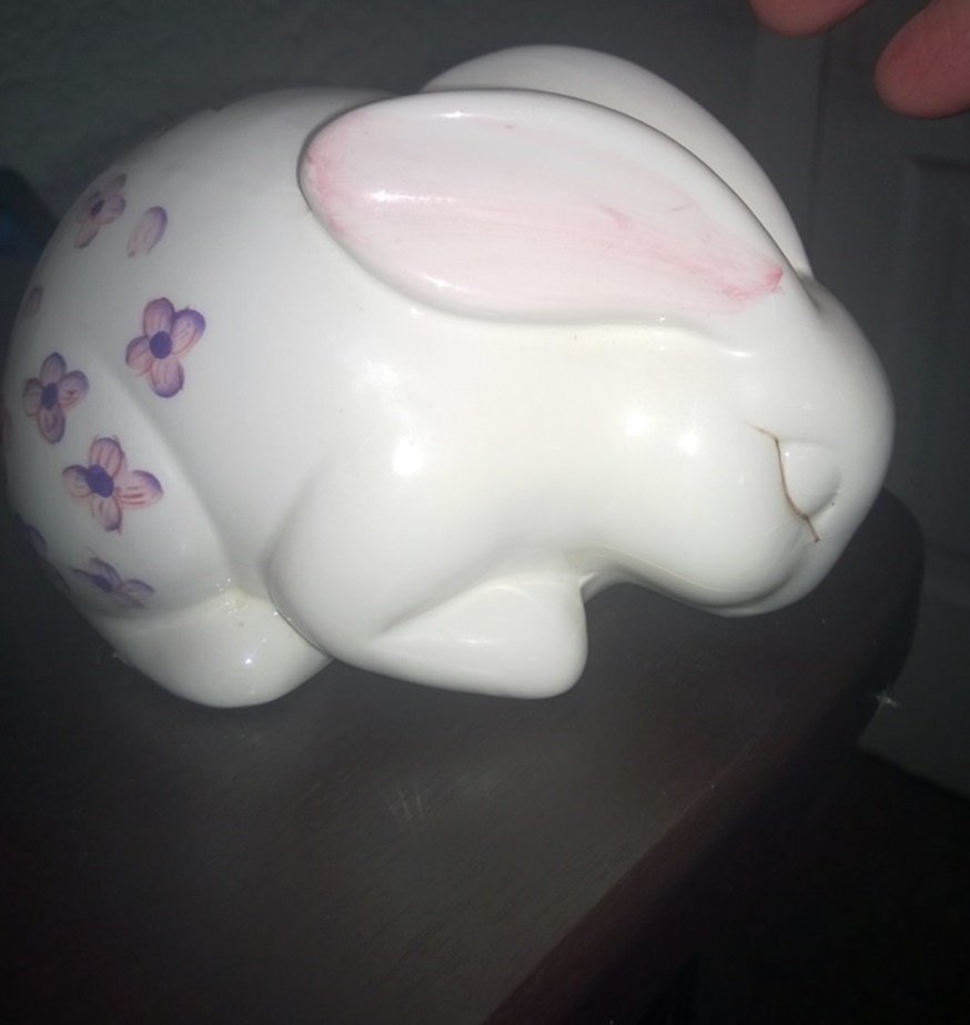 Vintage WCL Springtime Sleeping White Rabbit #111891